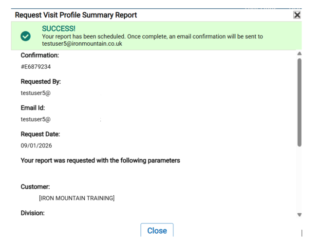 How to run a Scheduled Visit Report on IM Connect