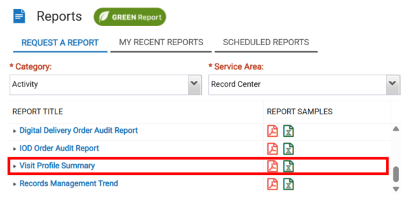 How to run a Scheduled Visit Report on IM Connect