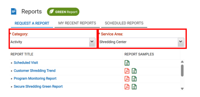How to run a Report on Paper Shred on IM Connect